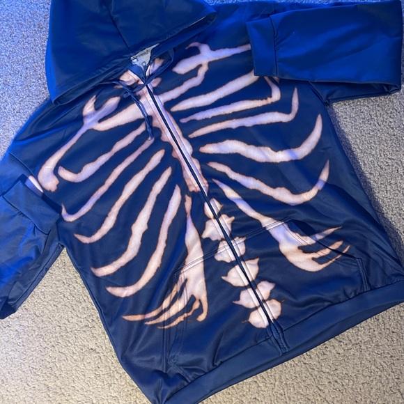 Jackets & Coats | Bleached Skeleton Hoodie | Poshmark